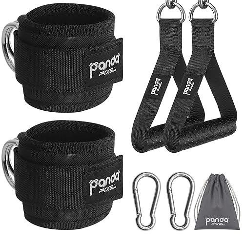 Ankle Straps for Cable Machines Women, Pixel Panda Work Out Cuff ...