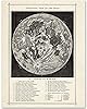 Antique Map of the Moon - 11x14 Unframed Print - Vintage Posters of ...