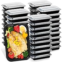 Amazon.com: Moretoes 50 Pack Meal Prep Containers 1 Compartment Plastic Microwavable Food ...