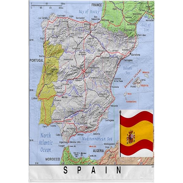 Large Map Of Spain