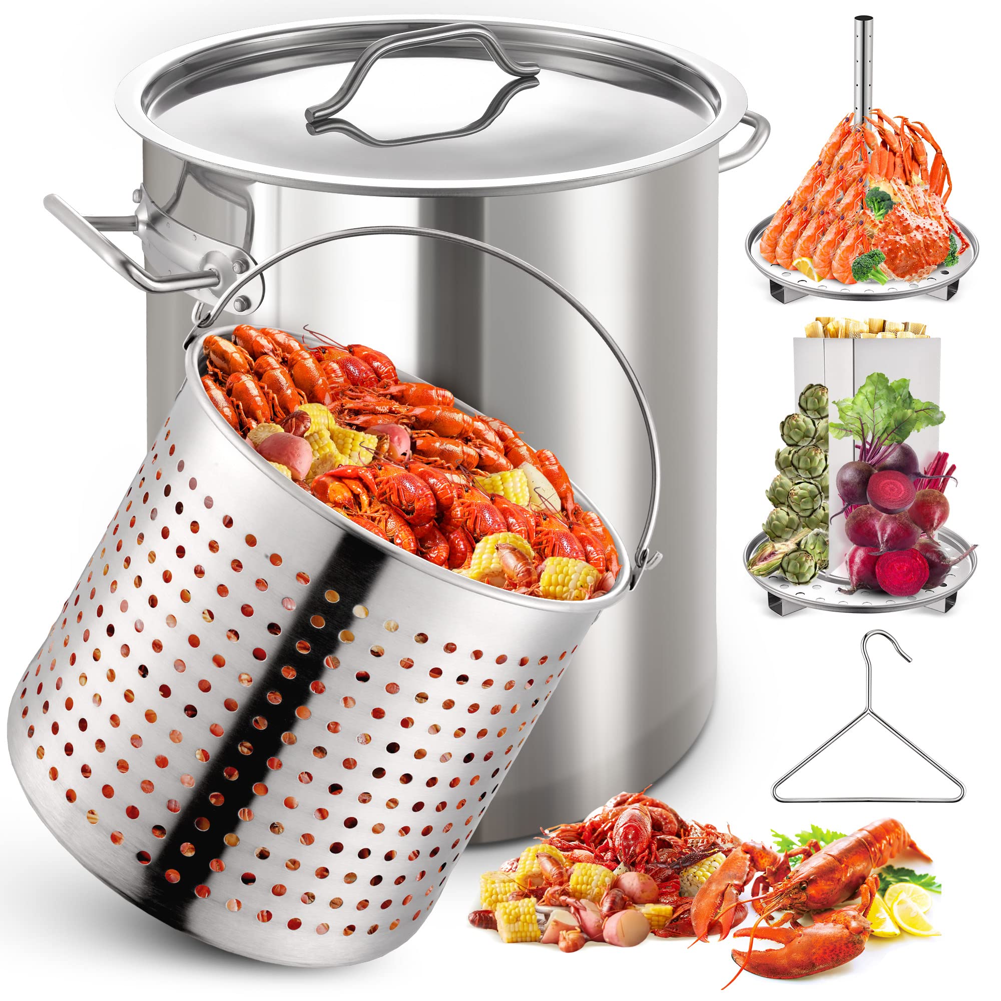 ARC Advanced Royal Champion 40QT Stainless Steel Stockpot for Seafood ...