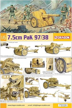 Amazon.com: Dragon Models 1/6 7.5cm PaK 97/38: Toys & Games