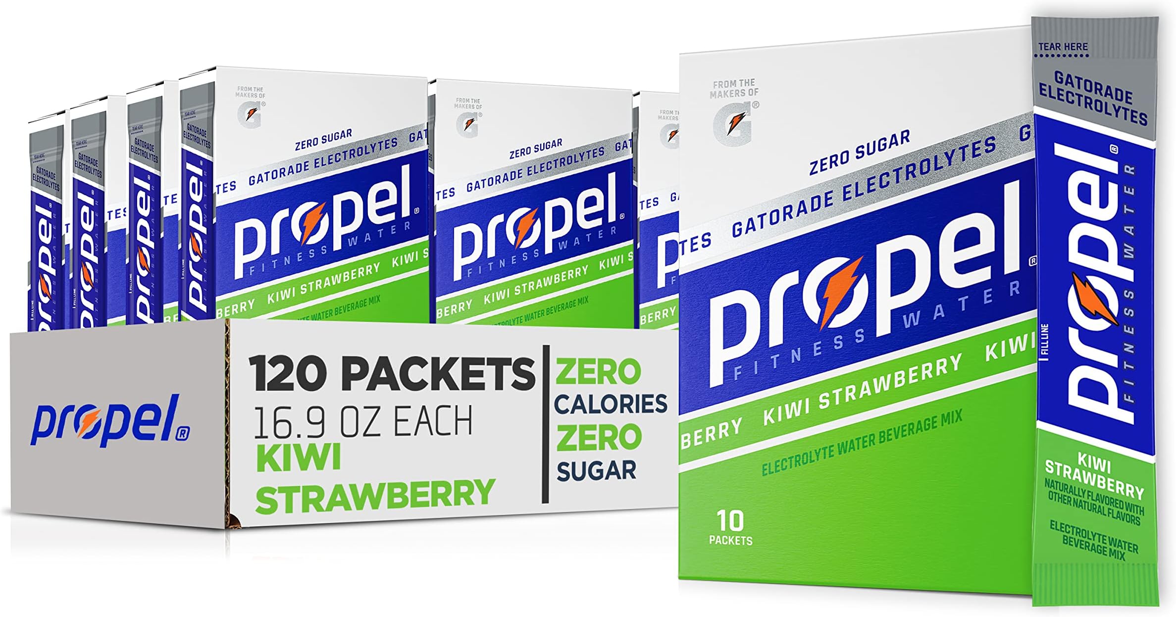 Propel Powder Packets, Kiwi Strawberry With Electrolytes, Vitamins and ...