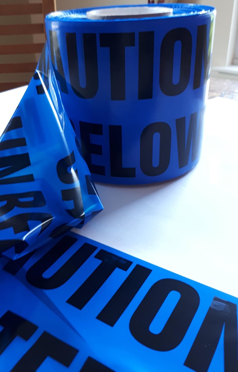 Caution Water Main Below Warning Tape – 25 Metre Custom Cut Length ...