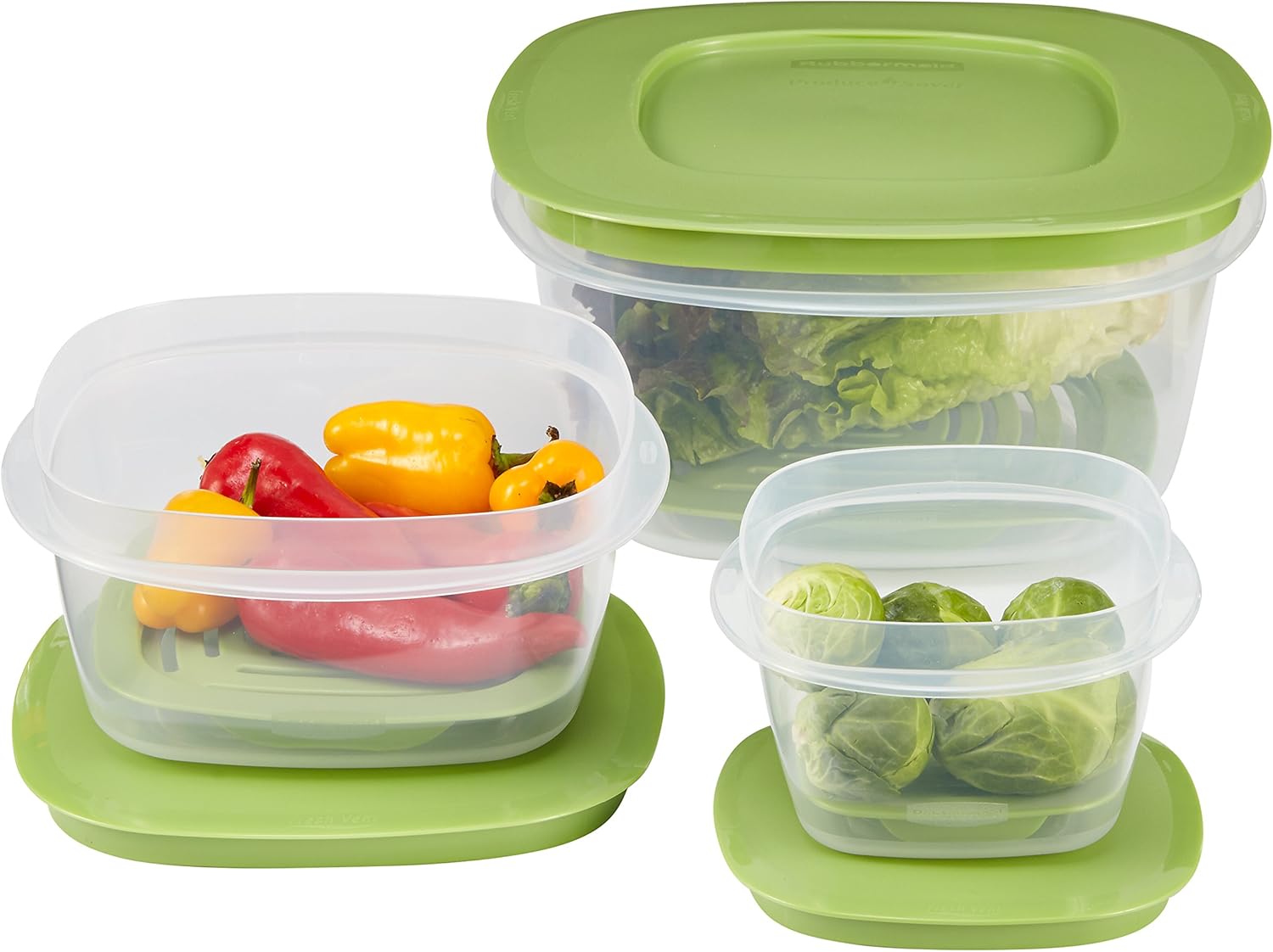 Amazon.com: Rubbermaid Produce Saver Food Storage Containers, Set of 6 ...