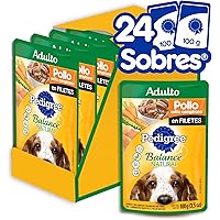 PEDIGREE High Protein Alimento Húmedo para Perros Adultos Sabor Cerdo y Res 24 Sobres 85g c/u ...