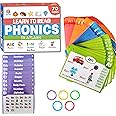 Amazon.com: 70PCS Phonics CVC Flash Cards Set 20 Phonic Stages Bonus 10 Life Skill Cards Sorting ...