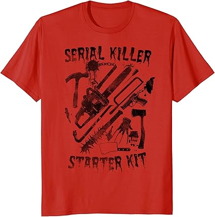 Amazon.com: SERIAL KILLER STARTER KIT - horror movie T-shirt: Clothing