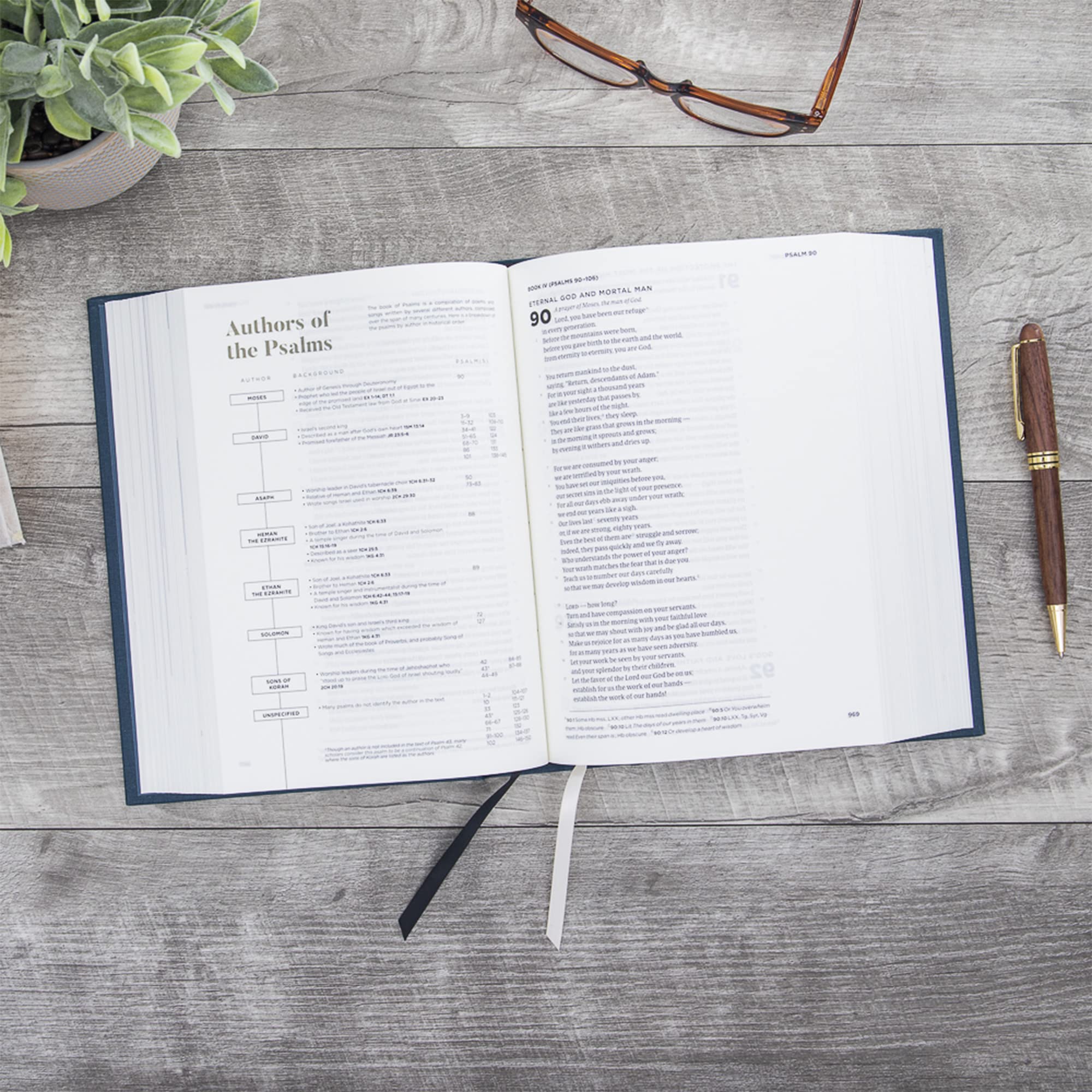 CSB He Reads Truth Bible, Midnight Cloth-Over-Board, Black Letter, Wide ...