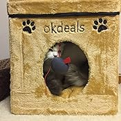 Amazon.com : Collapsible Cat House, Cat Cube with Soft Mat for Small ...