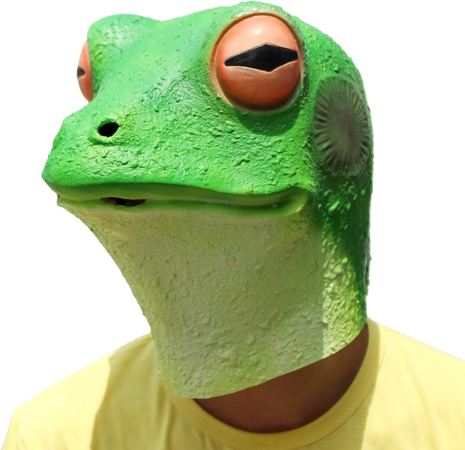 PartyCostume – Frog Mask – Halloween Costume Latex Animal Full Head ...