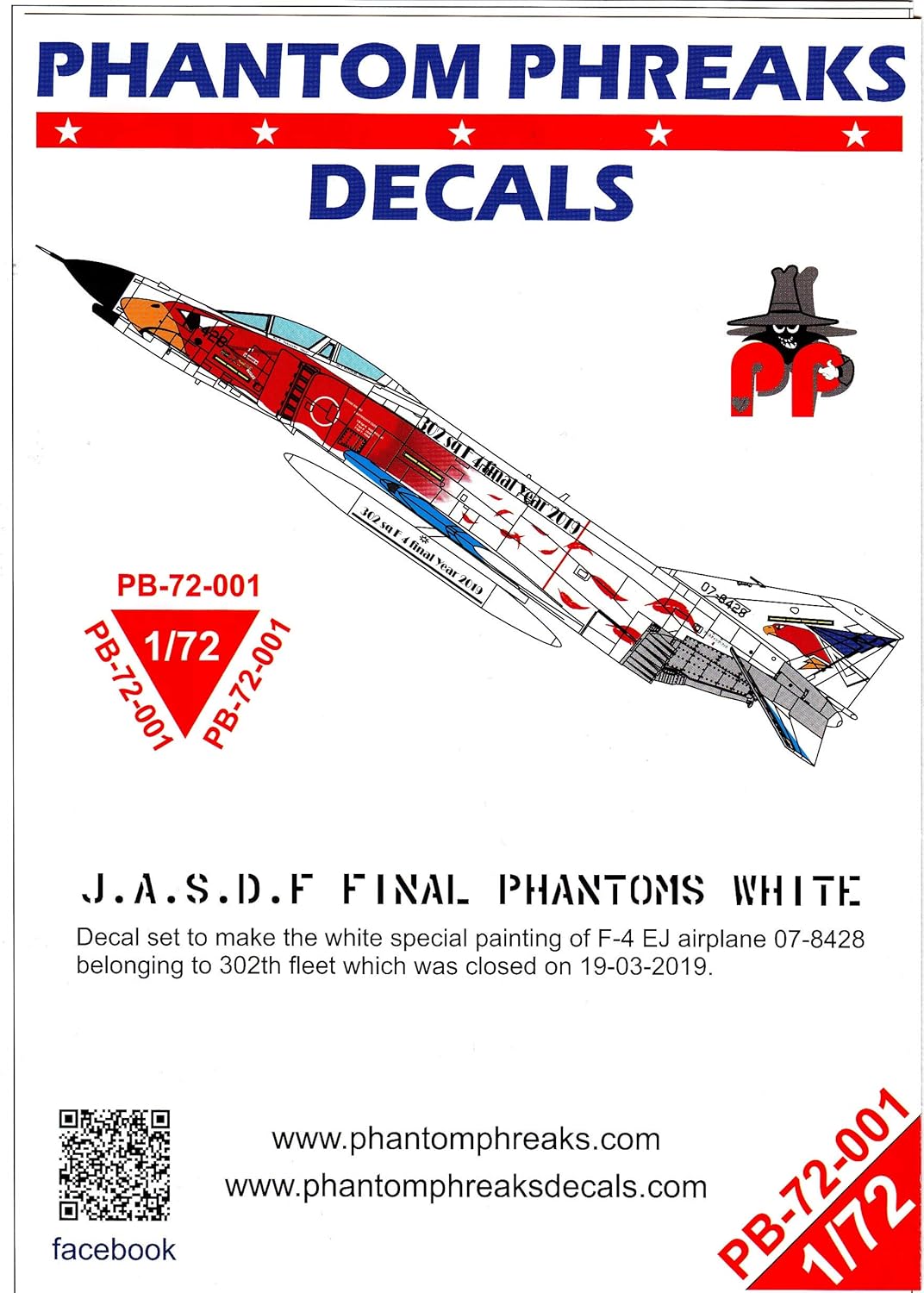 Amazon.com: Phantom Phreaks Decals PPD72001 1:72 F-4EJ Phantom II JASDF ...