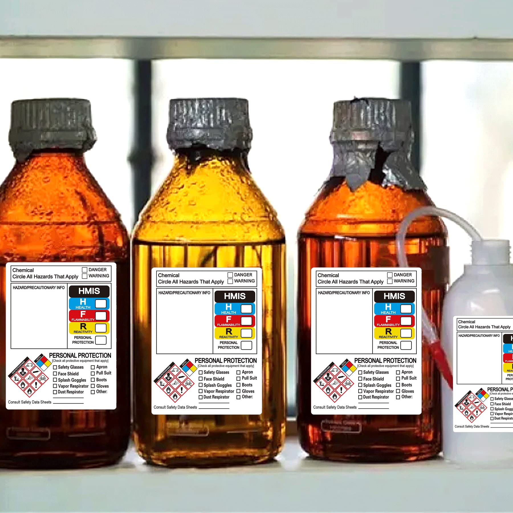 SDS OSHA Data Labels For Chemical Safety Data 4 X 3 Inch GHS Secondary ...