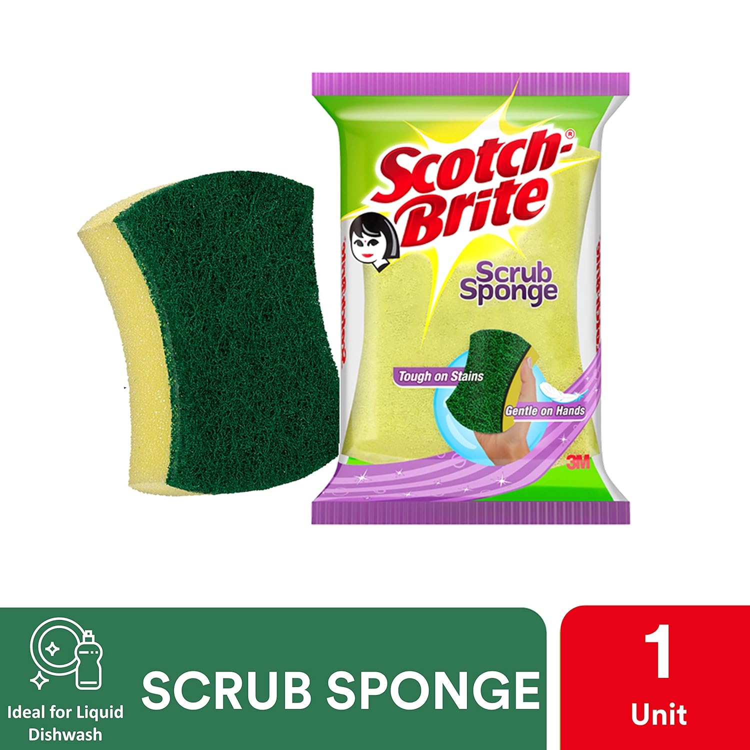 Scotch Brite Green Nylon Scrub Sponge: Amazon.in: Home Improvement