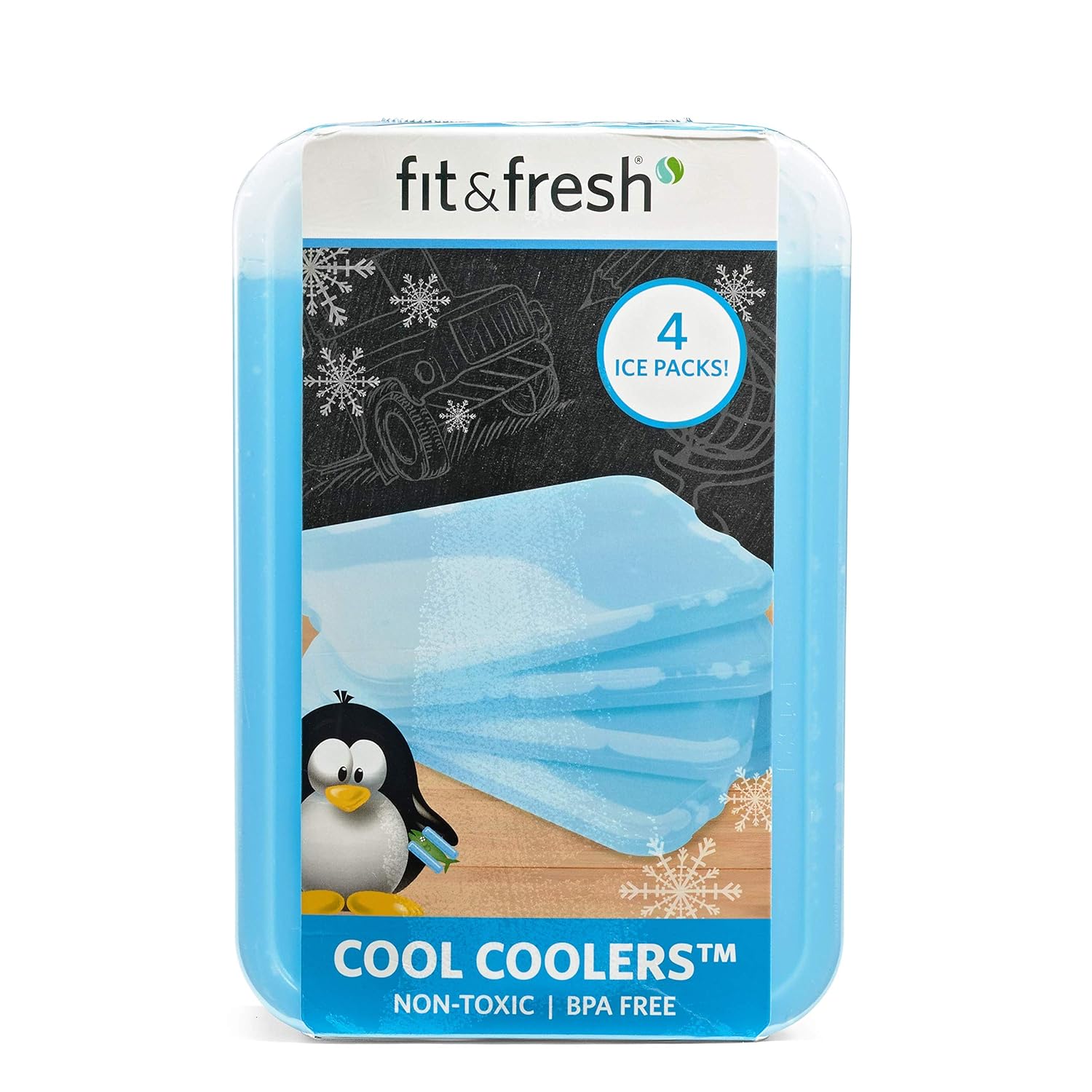 Buy Fit & Fresh XL Cool Coolers Reusable Ice Packs, Long Lasting Ice ...