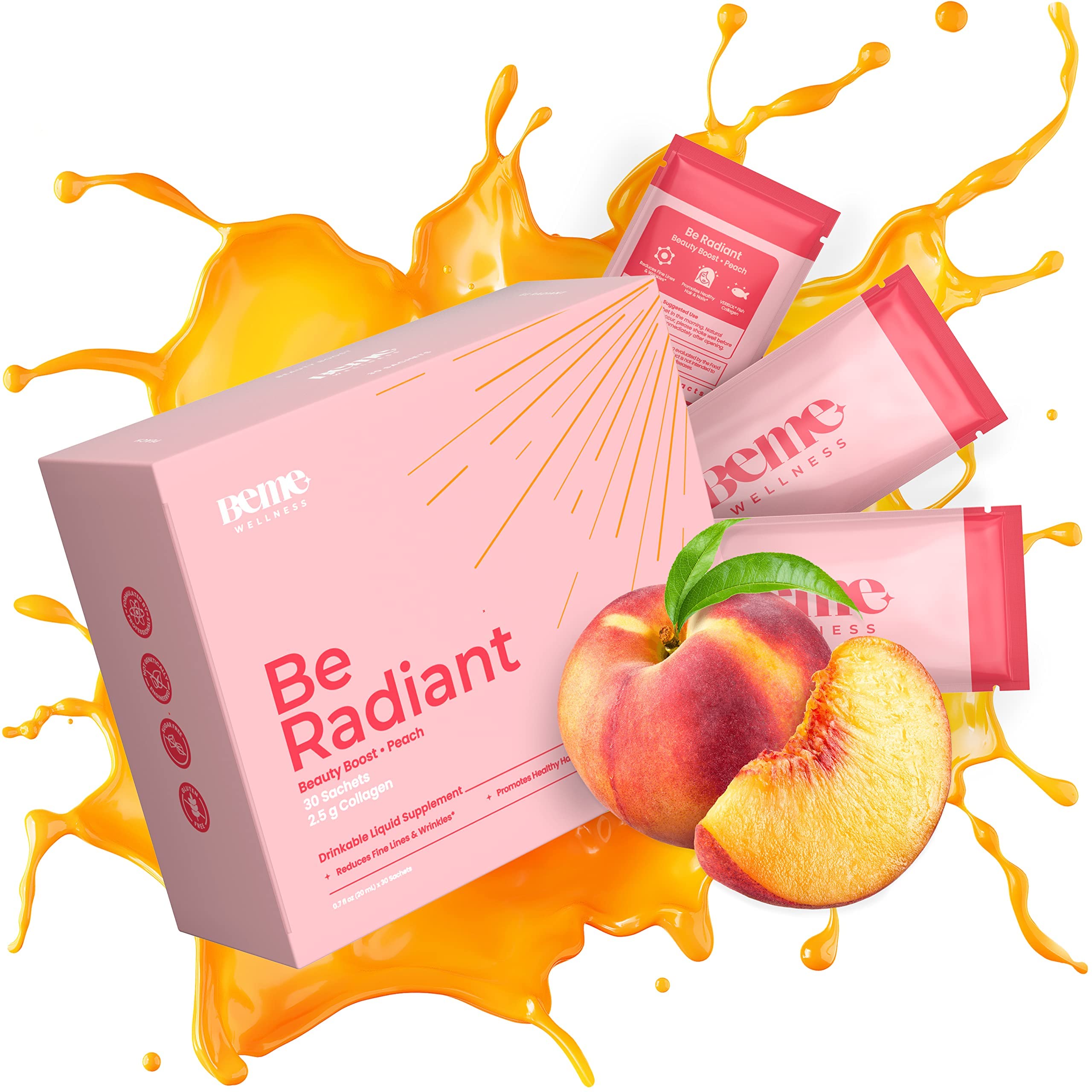 Mua BeMe Liquid Collagen Drink, Be Radiant (Peach) - Collagen Liquid ...