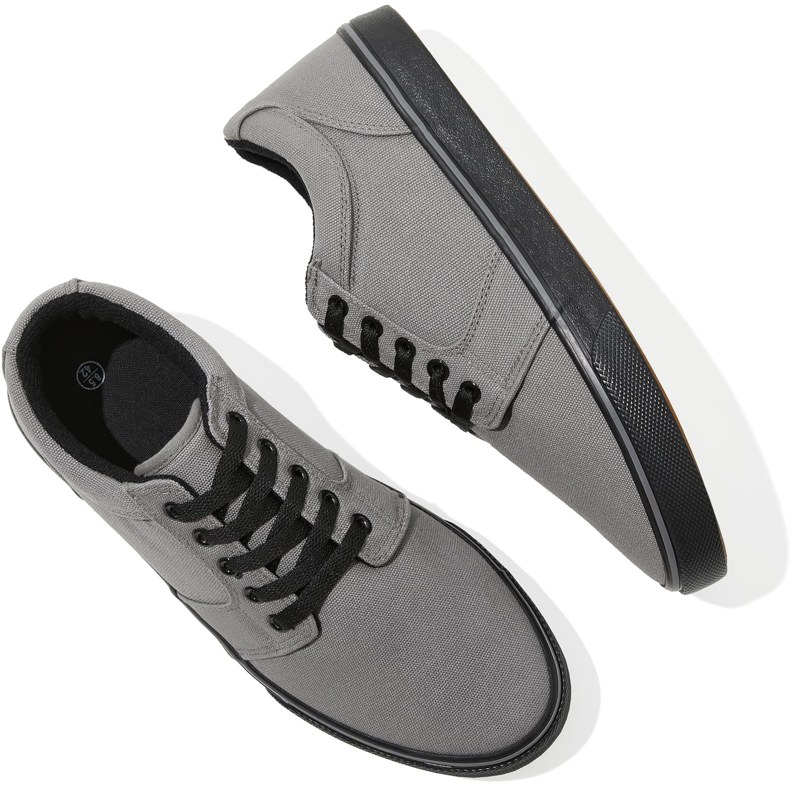 BENPAO Mens White Casual Shoes All Black Fashion Sneakers for Men Low ...
