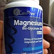 CanPrev Magnesium Bis-Glycinate 200, 120 Capsules: Amazon.ca: Health ...