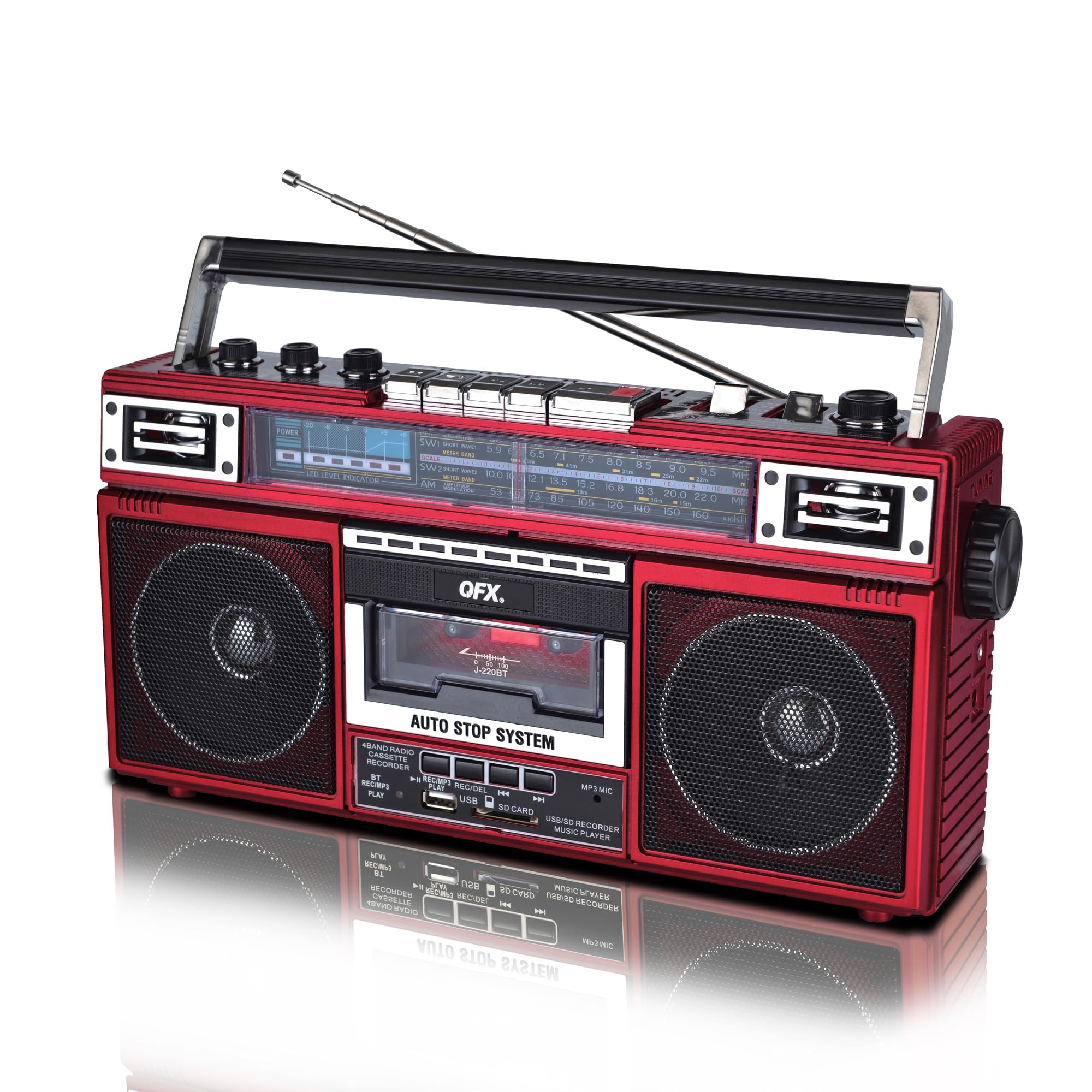 Mua J-220BT Red Boombox MP3 Conversion from Radio to Cassette with 4 ...