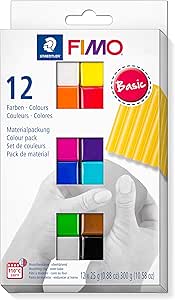 FIMO Modelling Clay Soft Pack Basic 12 Half Blocks : Amazon.ca: Toys ...