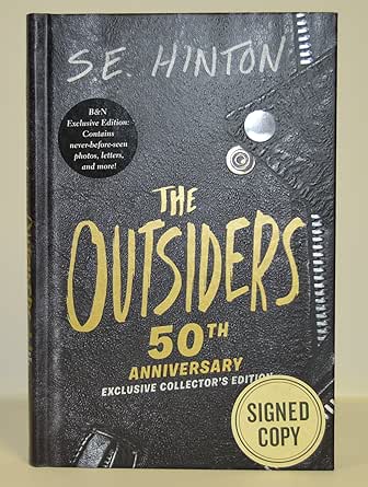 S.E. HINTON signed THE OUTSIDERS (Hardcover) Book 50th Anniversary ...