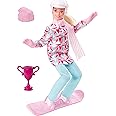 Amazon.com: Barbie Winter Sports Snowboarder Blonde Doll (12 inches ...
