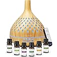 ASAKUKI Diffuseur d'huiles essentielles avec ensemble d'huiles essentielles, diffuseur à ...