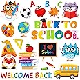 Amazon.com: Whaline 40Pcs Back to School Thick Gel Clings Welcome Back ...