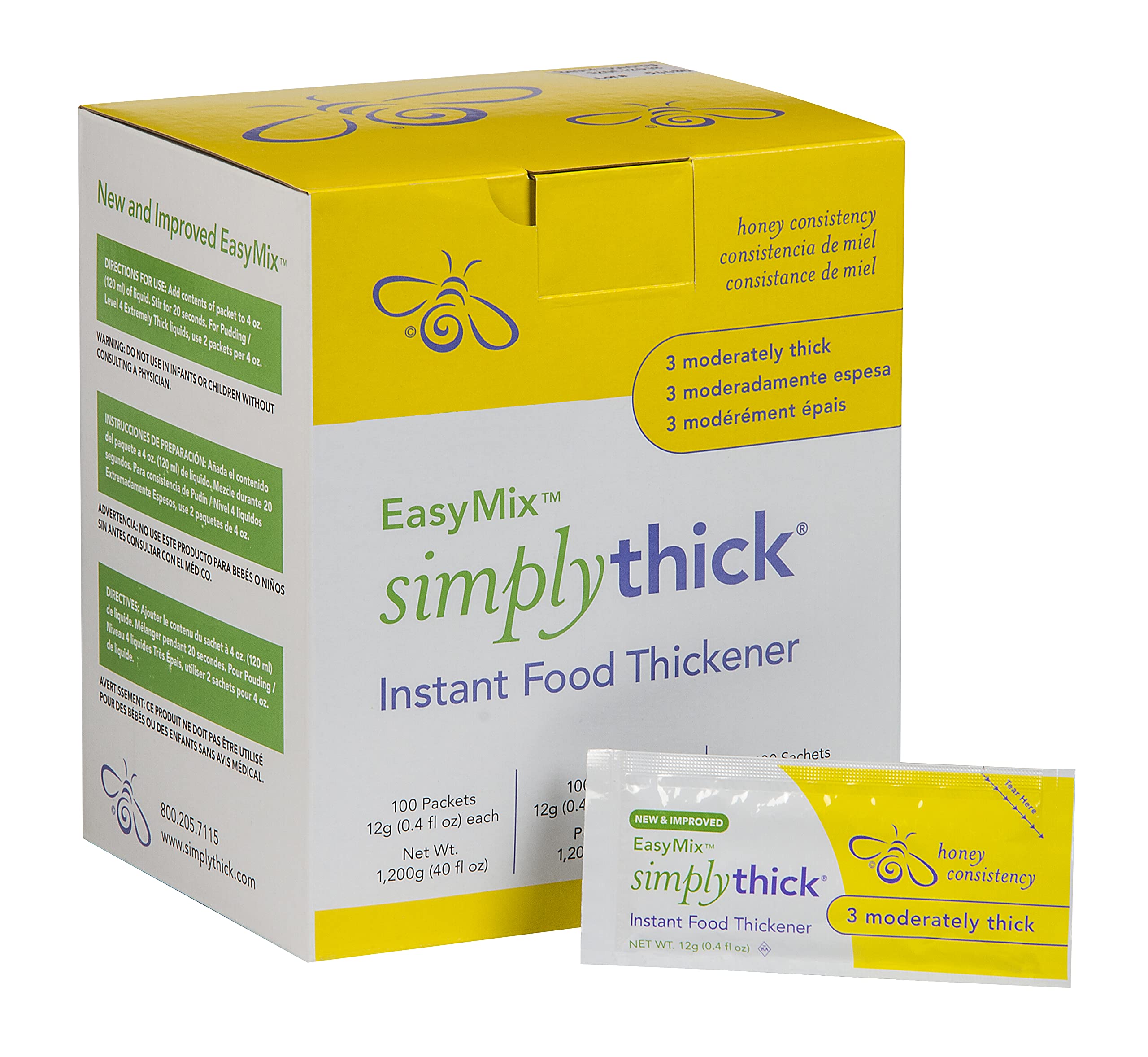 exp date 06/2025--SimplyThick EasyMix | 100 Count of 12g Individual ...