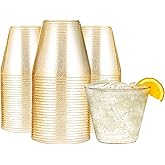 Amazon.com: R-kay 16 oz Gold Glitter Plastic Cups For Party - 50 Pack ...