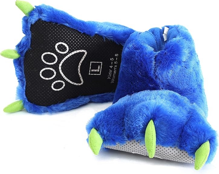 Millffy Funny Stuffed Animal Paw Slippers Soft Cozy Claw Paw Slippers ...
