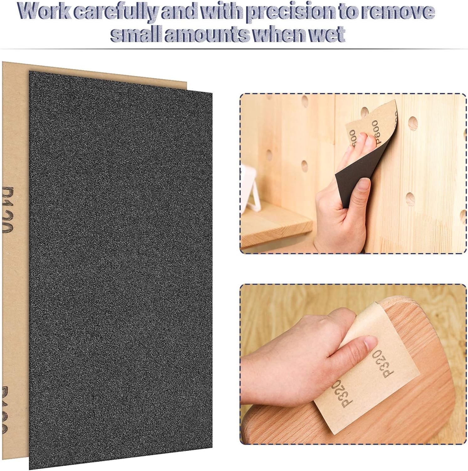 126 Pieces Sandpapers 120 to 3000 Grit Wet Dry Abrasive Sandpaper ...
