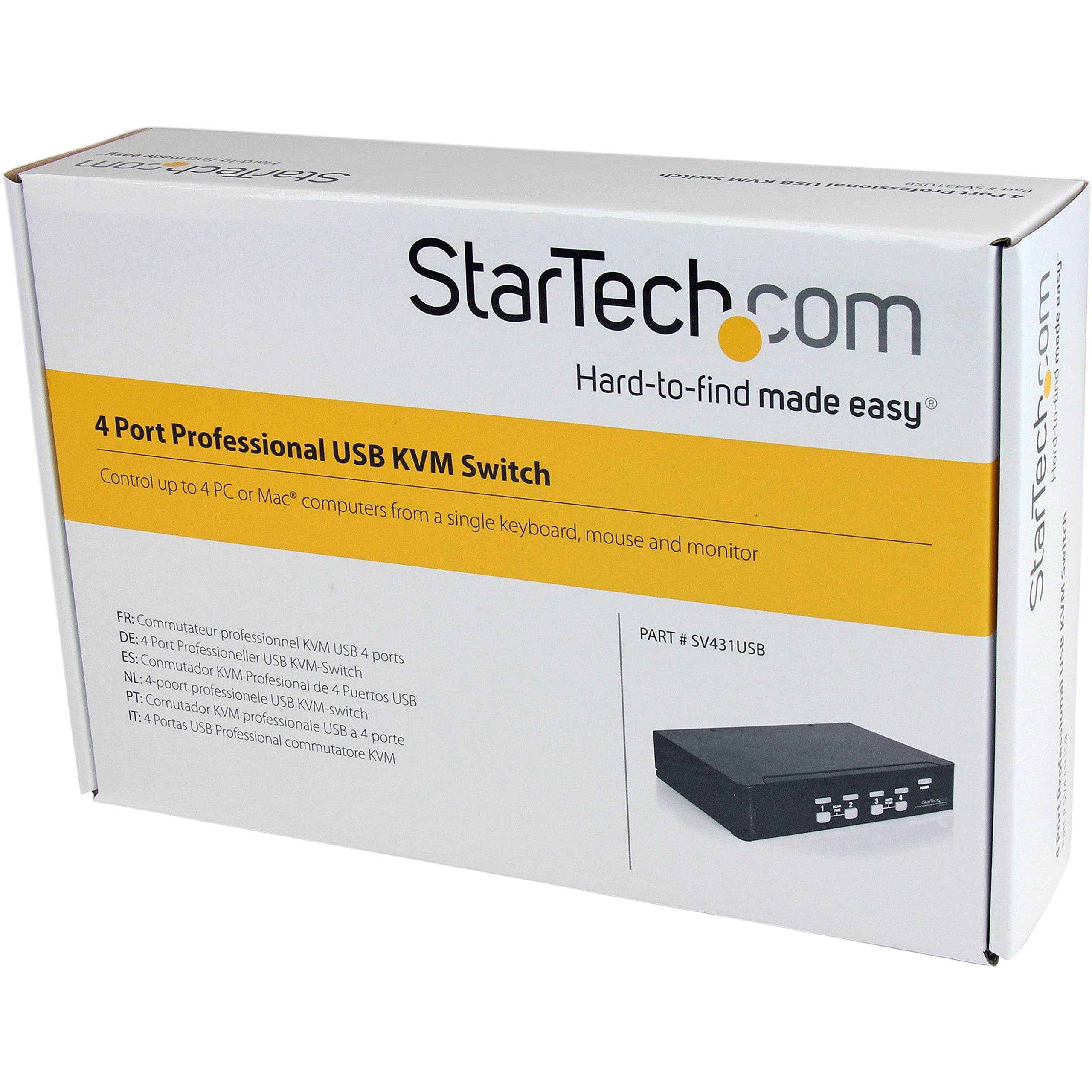Mua StarTech.com 4 Port Professional VGA USB KVM Switch with Hub - 1U ...