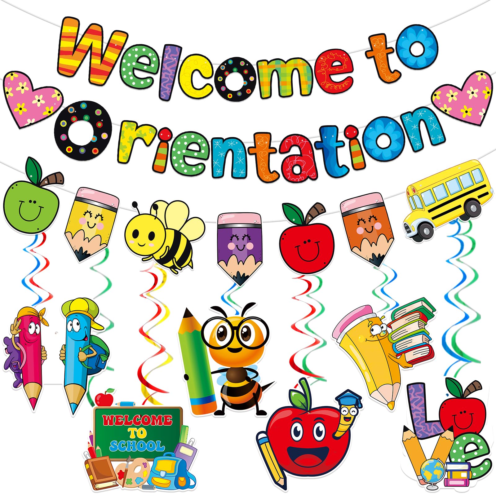 TTDQ Welcome To Orientation Banner First Day of School Decorations ...