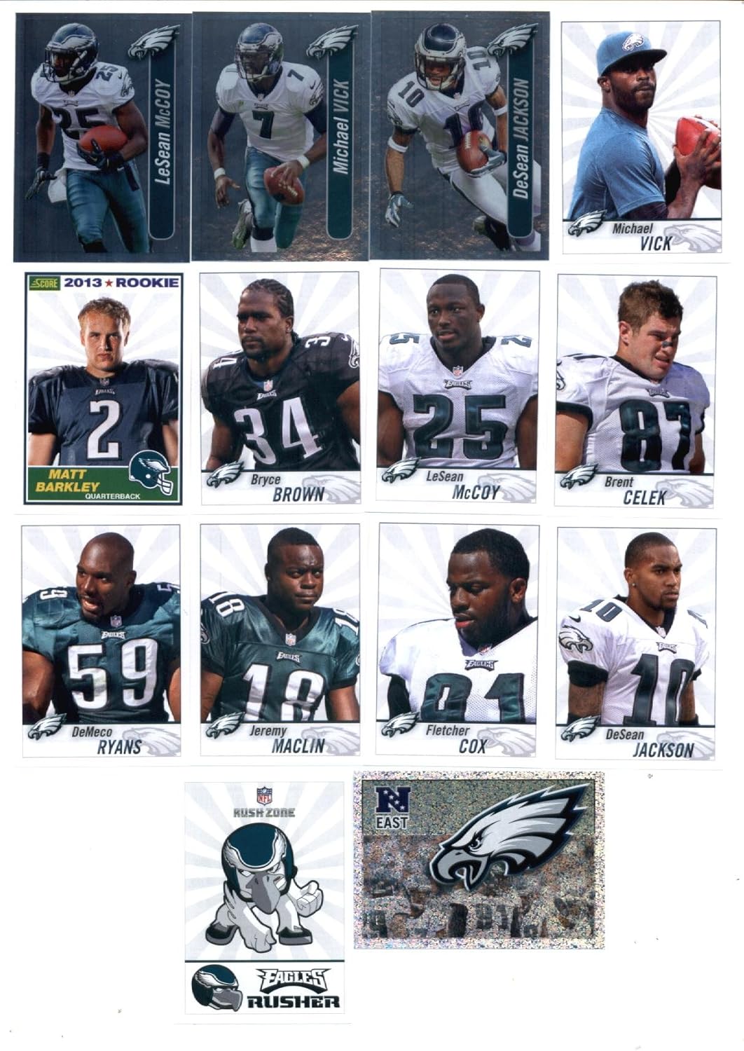 Amazon.com: 2013 Panini NFL Stickers Team Set- Philadelphia Eagles-14 ...