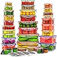 Amazon.com: 70 Pcs Large Food Storage Containers with Lids Airtight ...