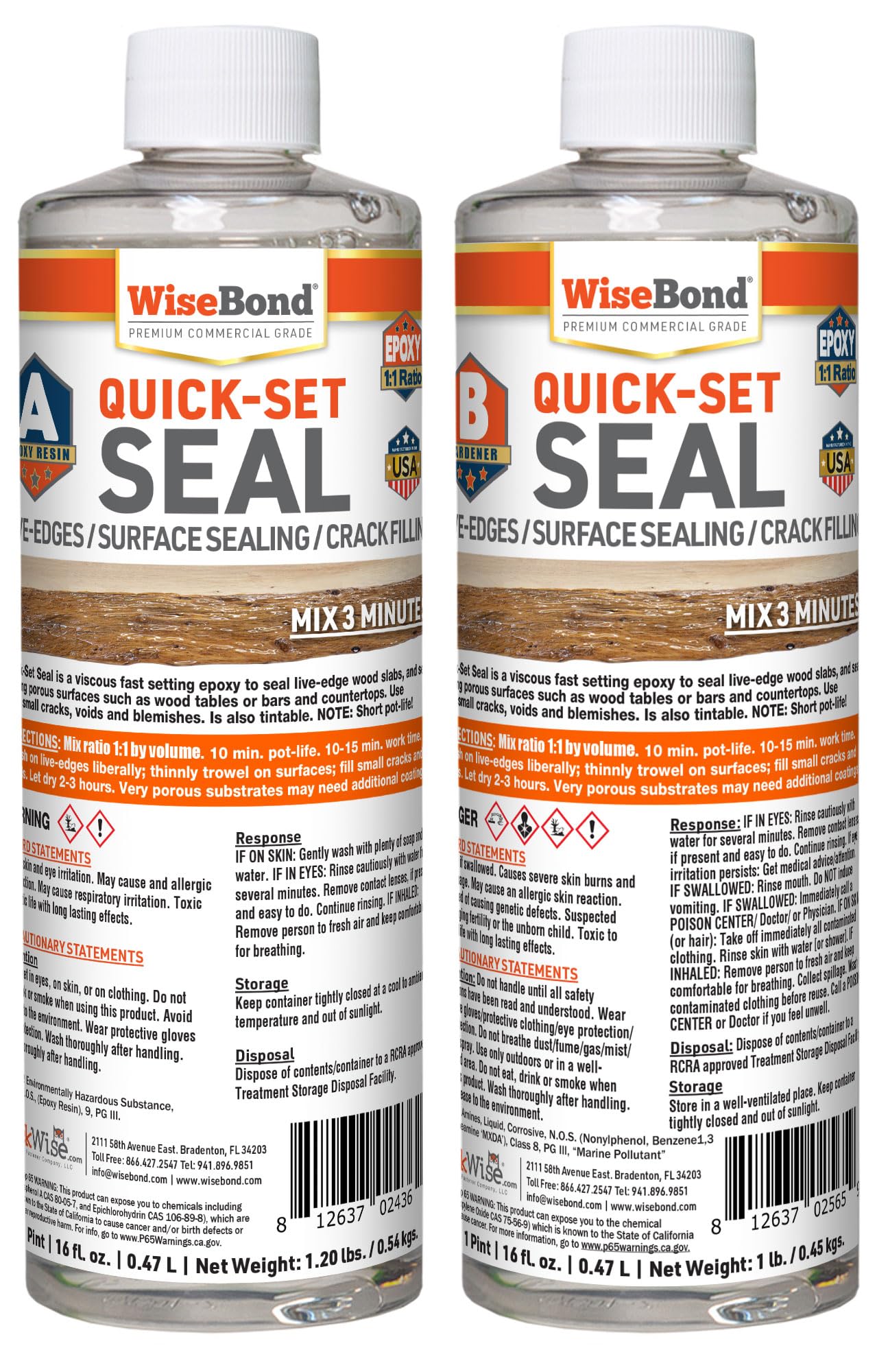 Mua WiseBond Quick Set Seal 1-Quart Kit Epoxy Resin Seals Wood Slab ...
