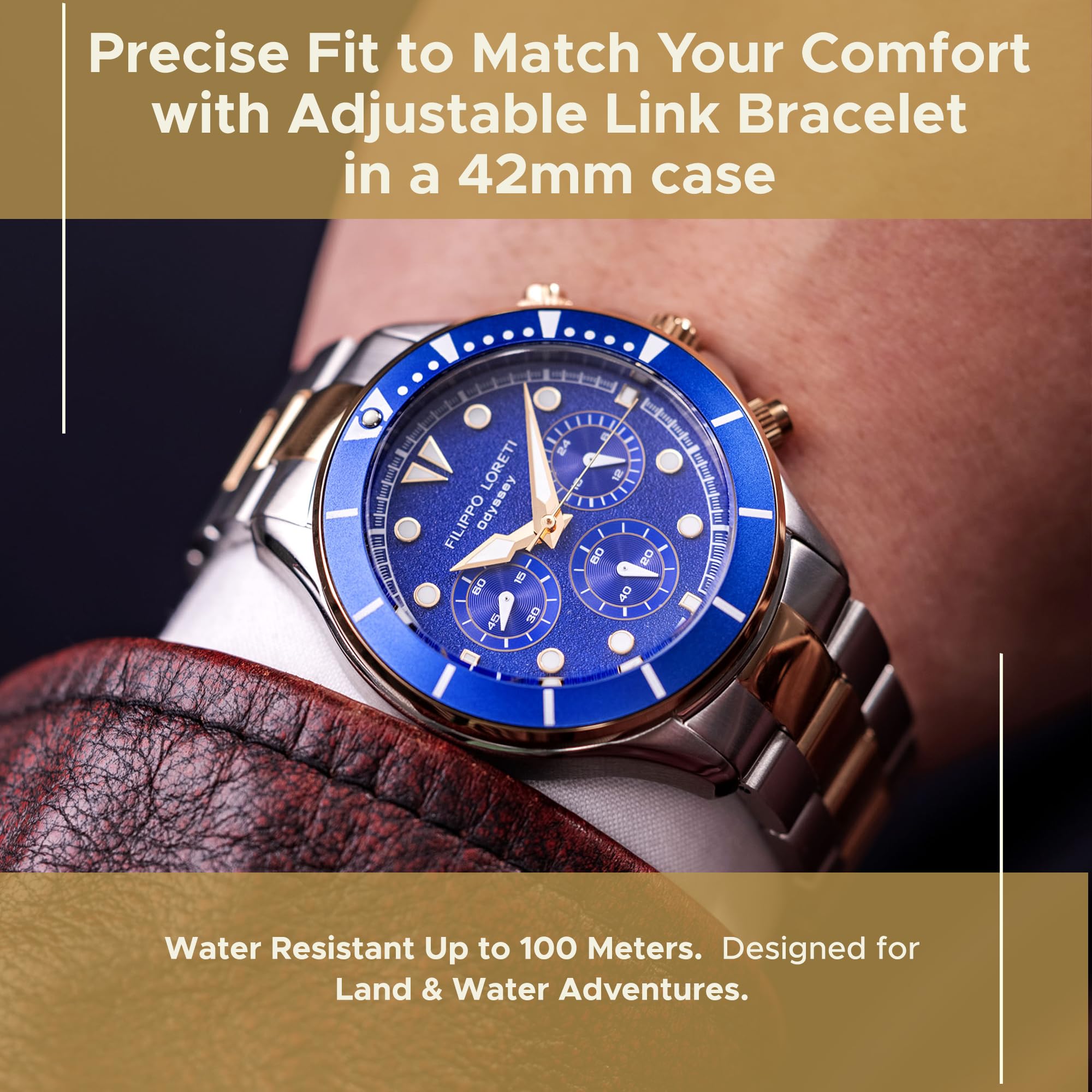 Mua FILIPPO LORETI Odyssey - Wrist Watch Two Tone Gold Blue Dial ...