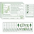 Amazon.com : 20 Pack Live Animals with Arrow Sticker Live Animal ...