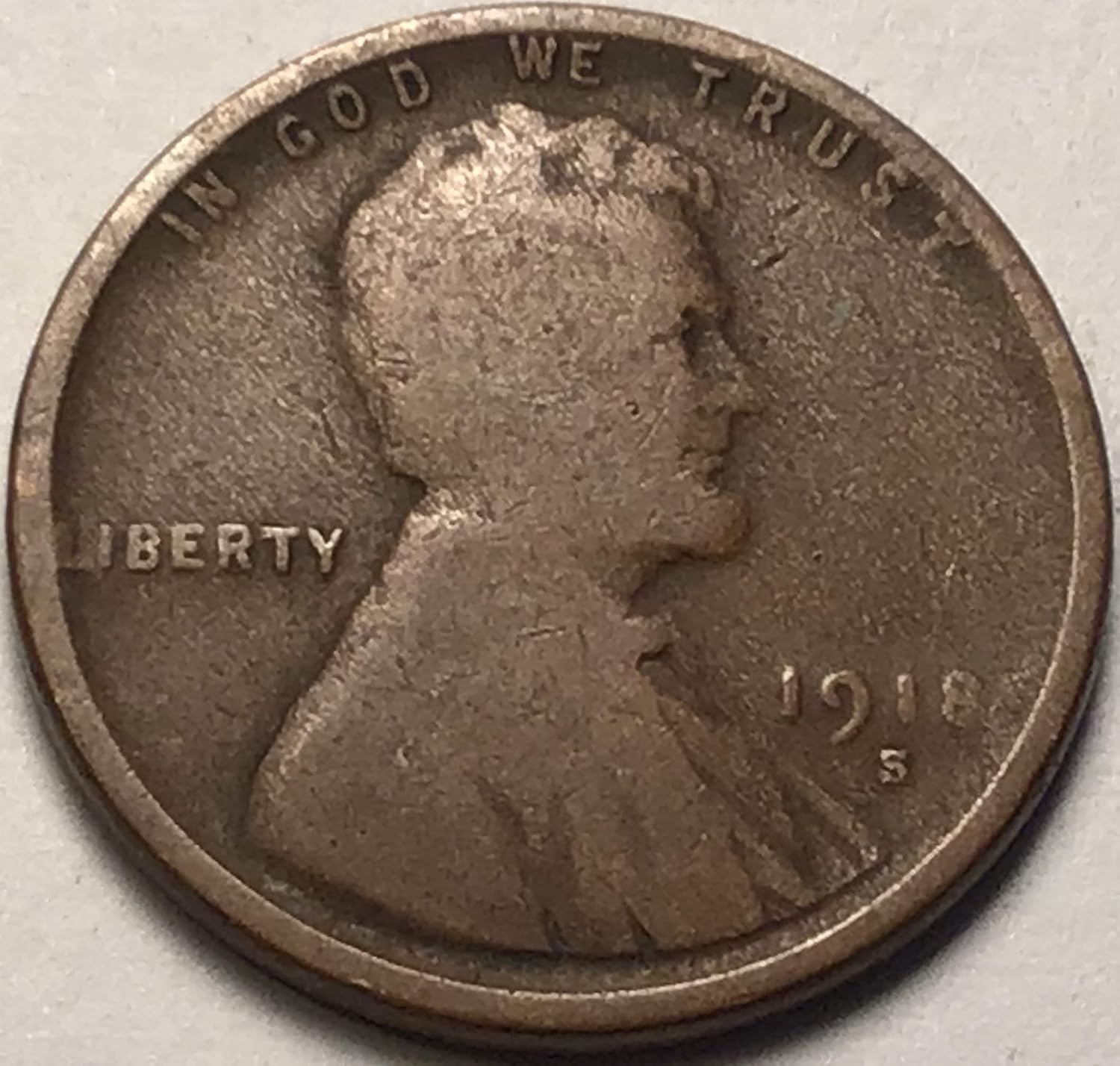 Amazon.com: 1918 S Lincoln Wheat Cent Penny Good: Collectible Coins