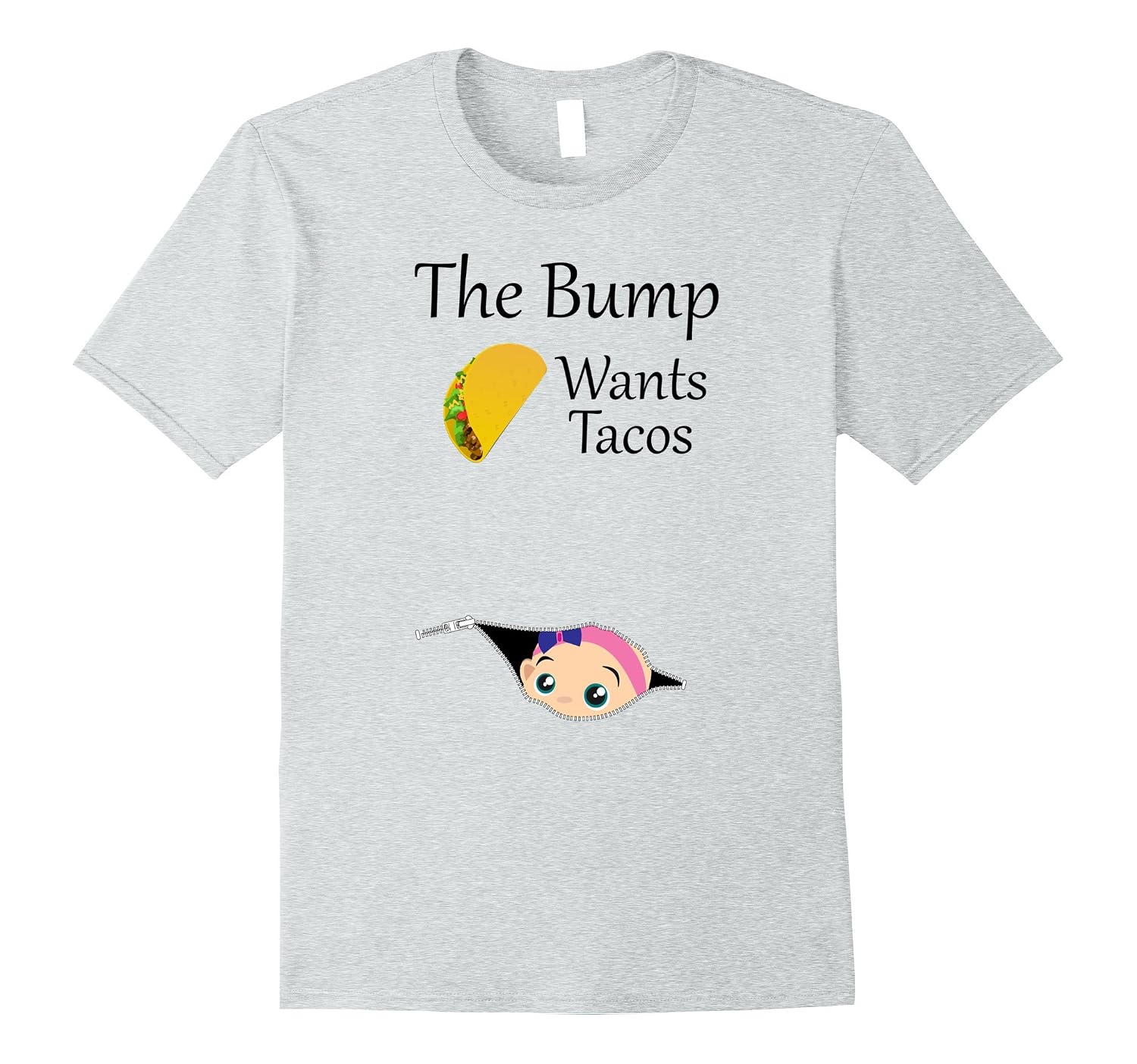 The Bump Wants Tacos Maternity Shirt | Cute Peek a Boo Baby-Art ...