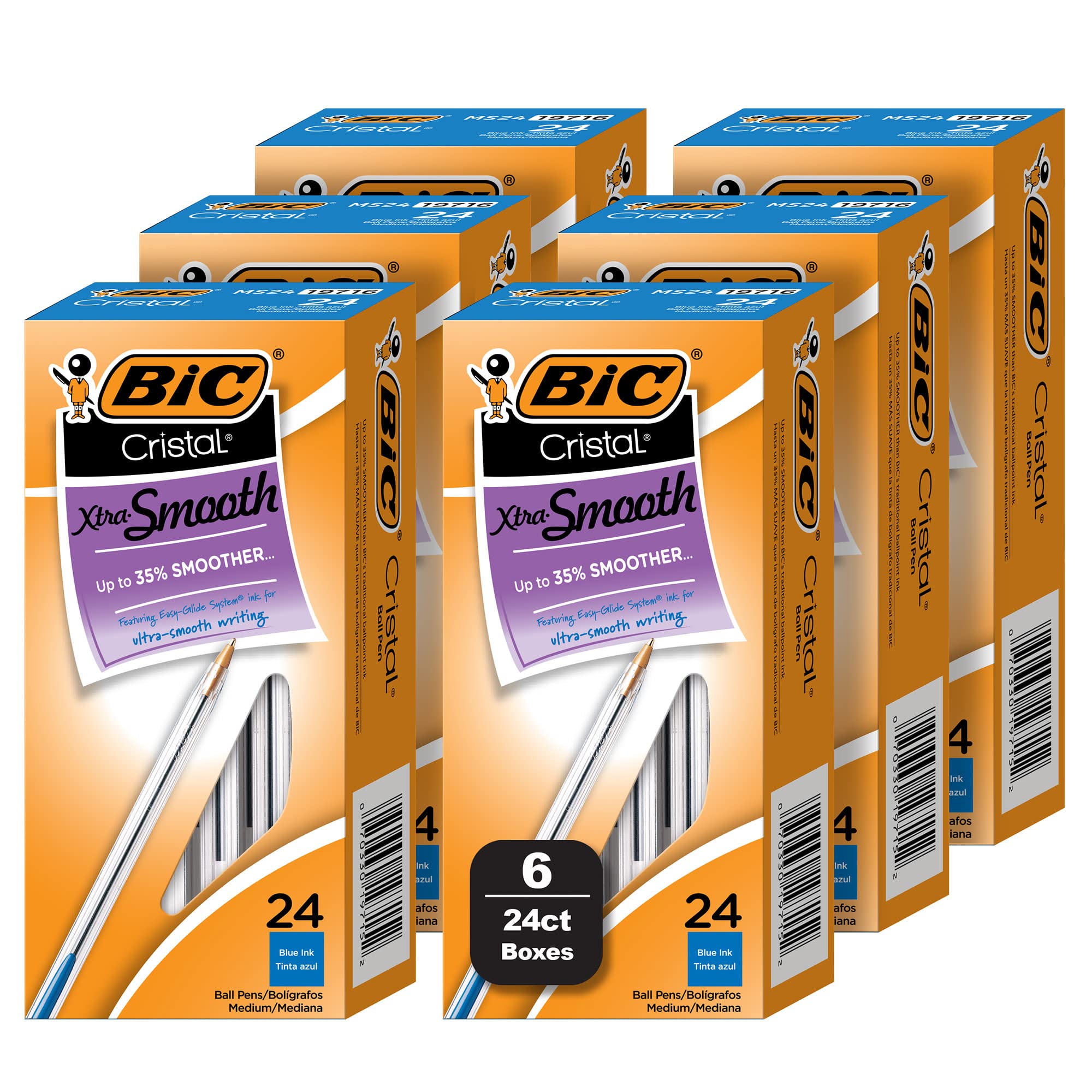Mua BIC Cristal Xtra Smooth Blue Ballpoint Pens, Medium Point (1.0mm ...