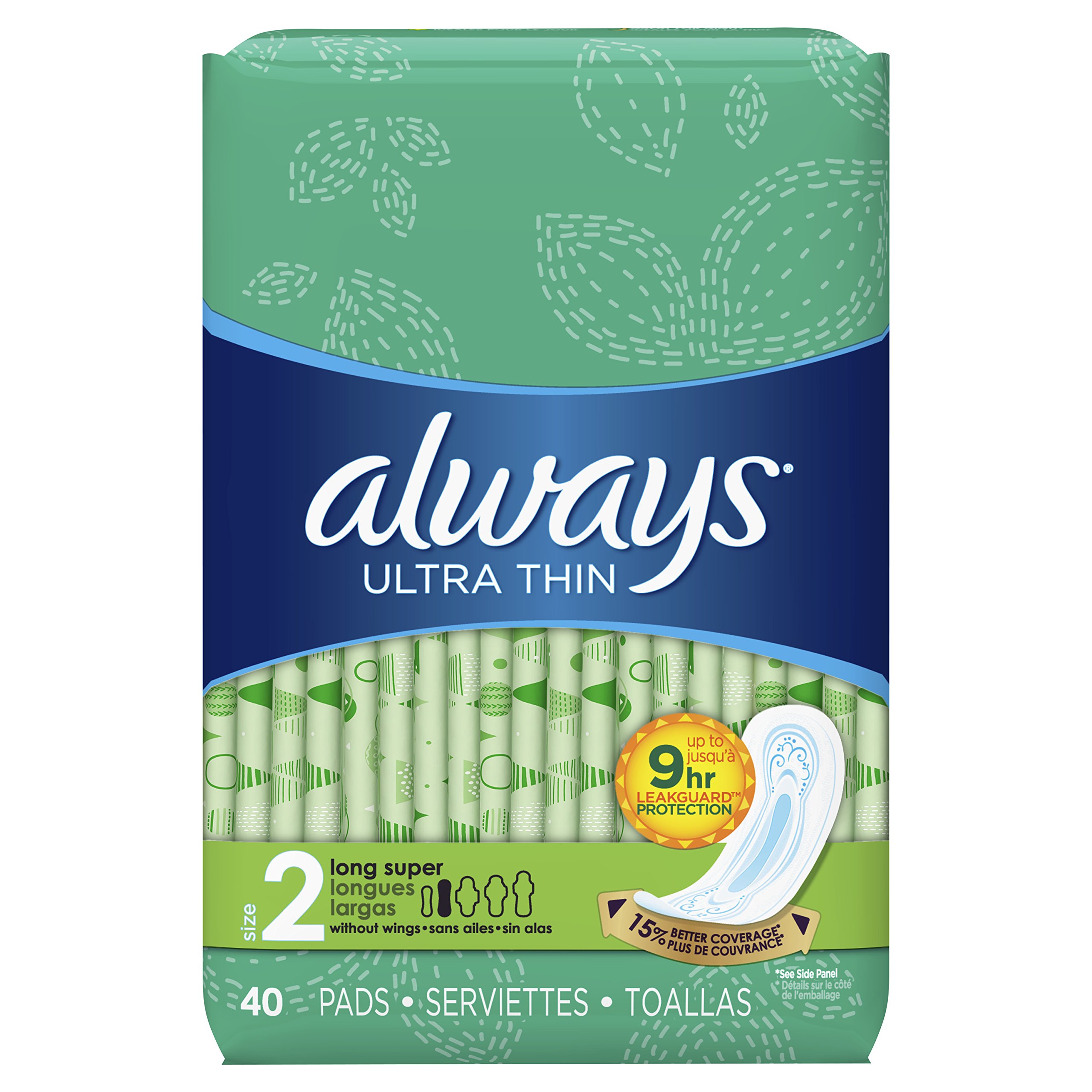 Amazon.com: Always Ultra Thin Feminine Pads for Women, Size 1, Regular ...
