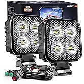 Amazon.com: Nilight 2 PCS 3 Inch LED Pods Round 1500LM Built-in EMC ...