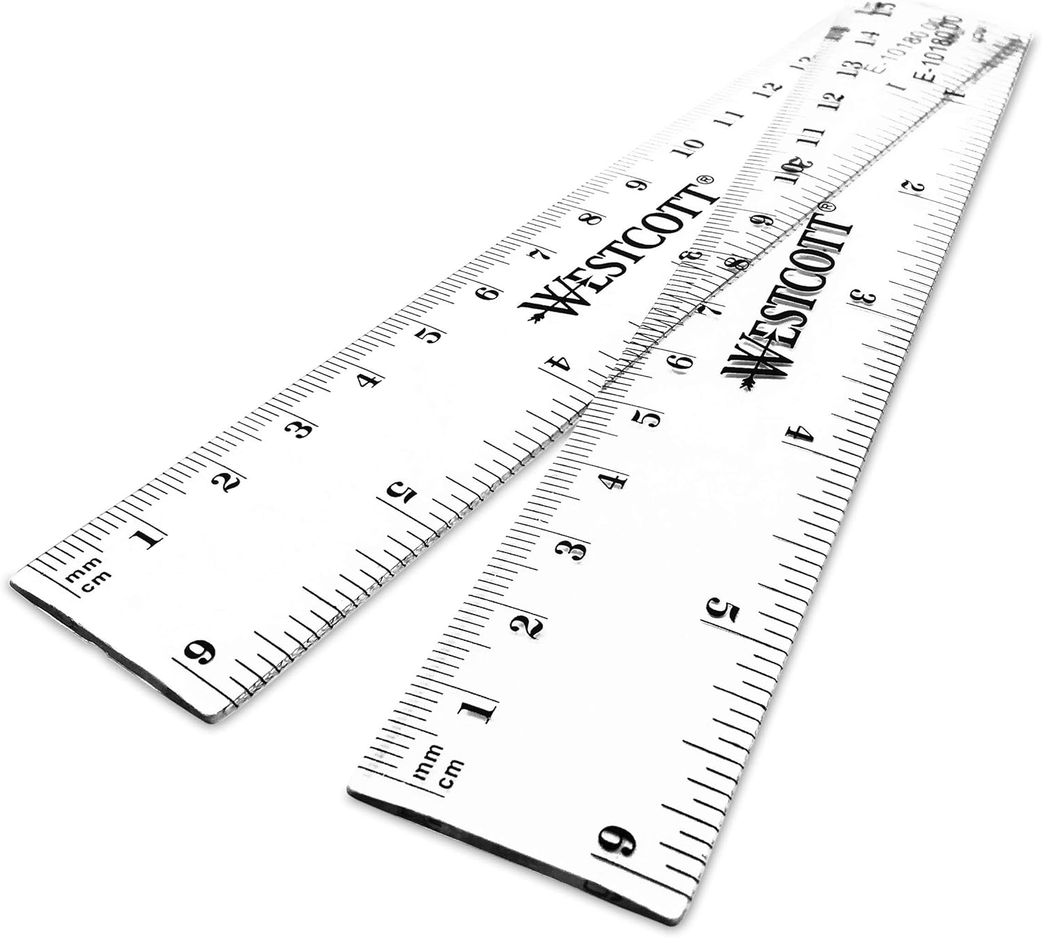 Westcott 6 Inch / 15 cm – Clear Plastic Ruler – Pack of 2 – BigaMart