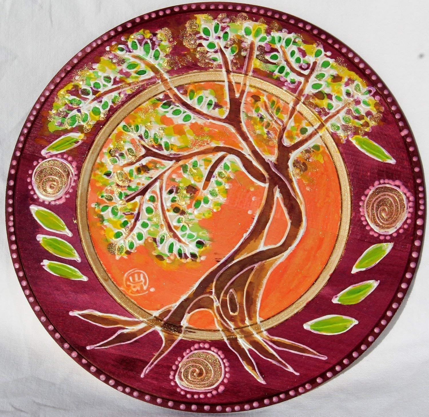 Amazon.com: Original Spring Blossomed Tree Abstract,Hand Painted Tree ...