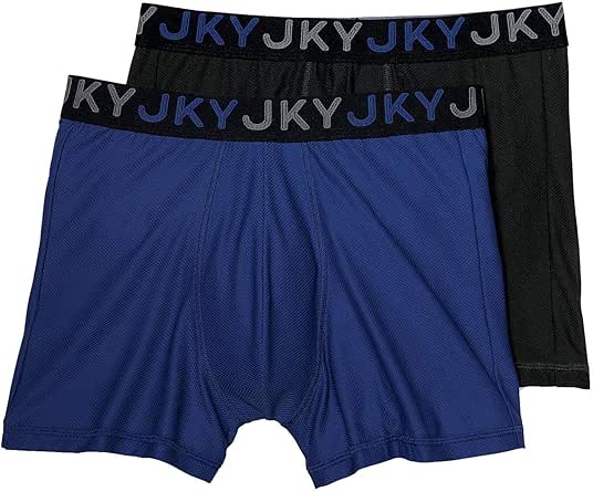 Jockey Men's Underwear JKY Active Mesh Boxer Brief - 2 Pack, Blue/Black ...