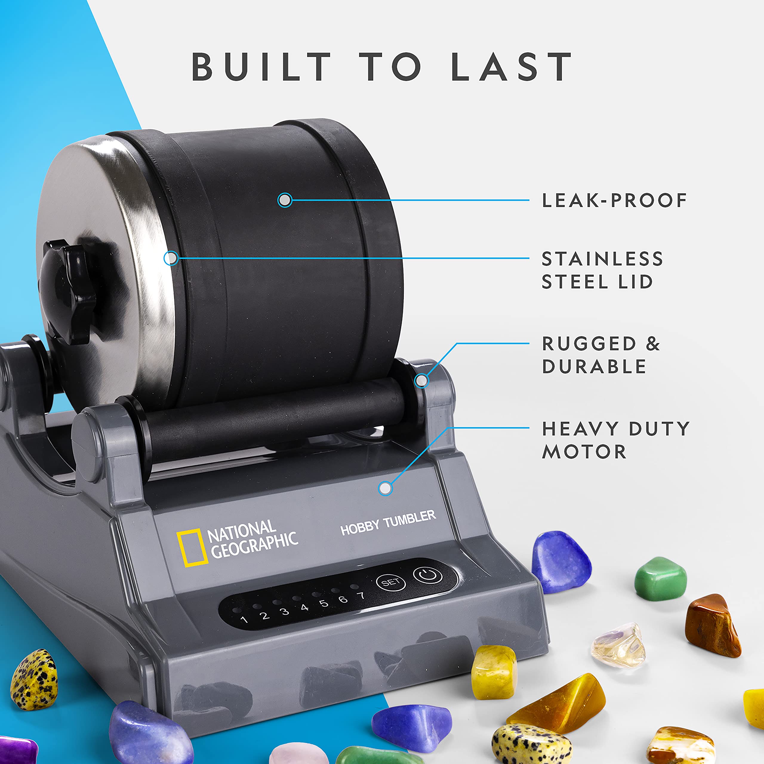 Mua NATIONAL GEOGRAPHIC Rock Tumbler Kit – Hobby Edition includes Rough ...