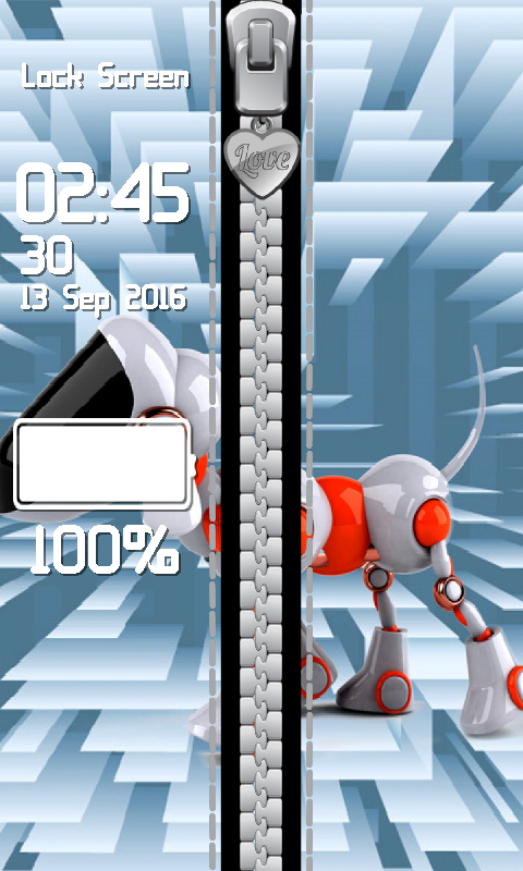 Roboter Zipper Lock Screen:Amazon.de:Appstore for Android