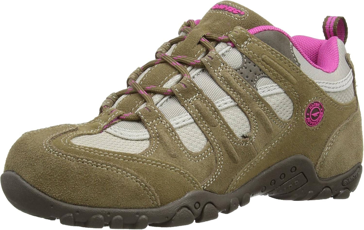 Hi-Tec Quadra Classic Low, Women's Hiking Boots, Taupe/Cyclamen, 6 UK ...
